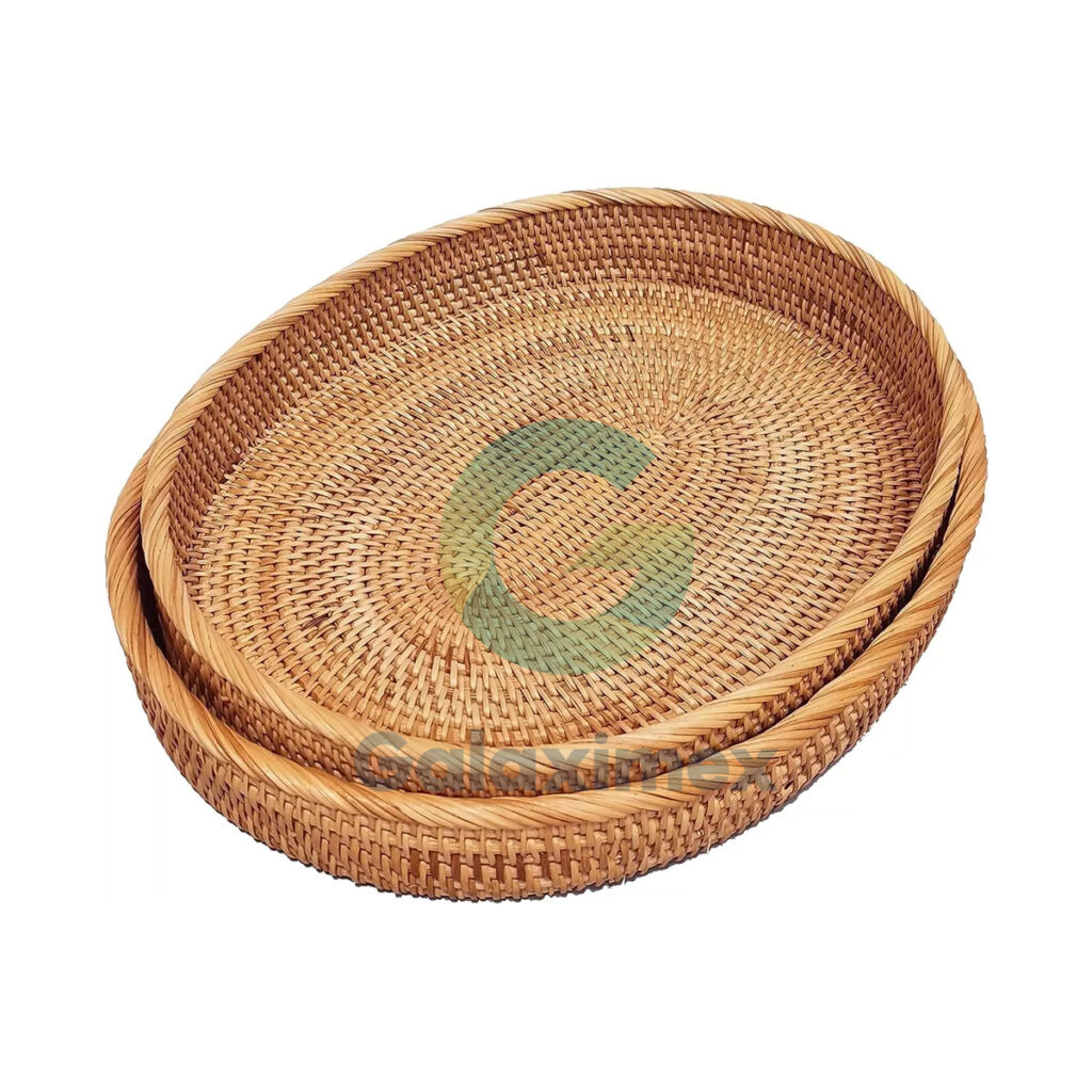 Oval rattan trays for fruit - Galaximex