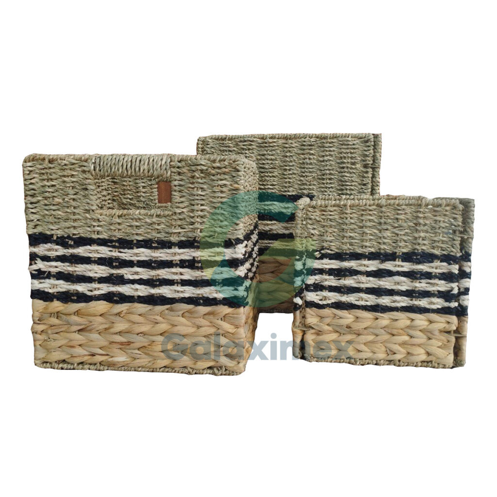 Rectangular seagrass basket made in Vietnam - Galaximex